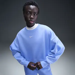 Nike Sportswear Phoenix Fleece Over-oversized Crew-neck Sweatshirt - Blue