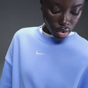 Nike Sportswear Phoenix Fleece Over-oversized Crew-neck Sweatshirt - Blue
