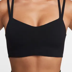 Nike Zenvy Strappy Light-support Padded Sports Bra - Black