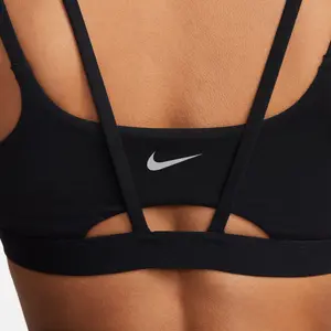 Nike Zenvy Strappy Light-support Padded Sports Bra - Black