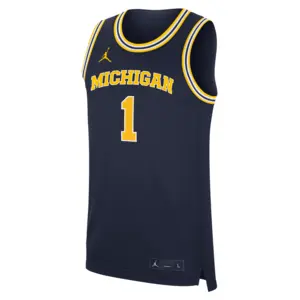 JORDAN Michigan Wolverines Replica College Basketball Jersey - Blue