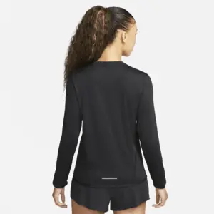Nike Dri-fit Swift Element Uv Crew-neck Running Top - Black