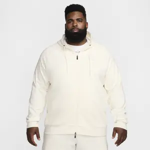 Nike Primary Fleece Dri-fit Uv Full-zip Performance Hoodie - Brown