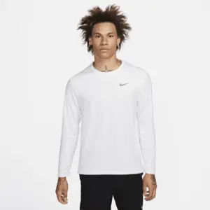Nike Miler Dri-fit Uv Long-sleeve Running Top - White