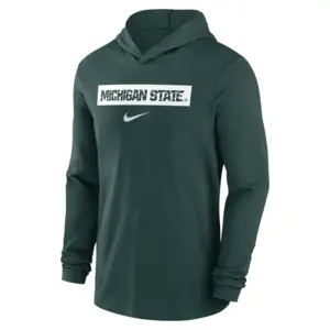 Nike Michigan State Spartans Sideline Dri-fit College Long-sleeve Hooded Top - Green