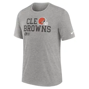 Nike Cleveland Browns Overlap Lockup Nfl T-shirt - Grey