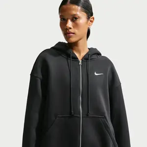 Nike Sportswear Phoenix Fleece Oversized Full-zip Hoodie - Black