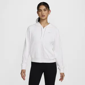 Nike Dri-fit One Full-zip French Terry Hoodie - White