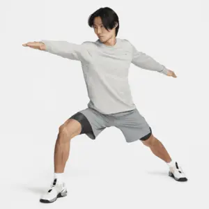 Nike Primary Dri-fit Long-sleeve Versatile Top - Grey