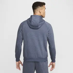 Nike Primary Fleece Dri-fit Uv Pullover Performance Hoodie - Blue