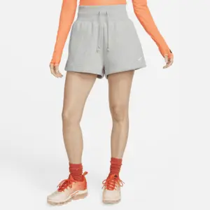 Nike Phoenix Fleece High-waisted Loose Shorts - Grey