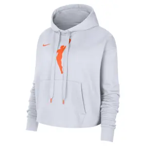 Nike Team 13 Courtside Wnba Cropped Pullover Hoodie - White