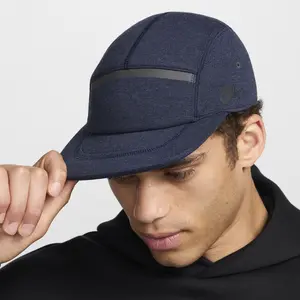 Nike Fly Cap Unstructured Flat Bill Tech Fleece Cap - Blue