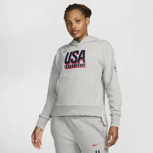 Nike Usa Practice Basketball Hoodie - Grey