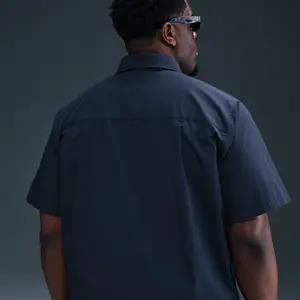 Nike Club Short-sleeve Button-down Shirt - Blue