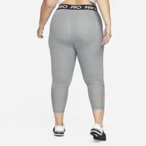 Nike Pro Mid-rise Crop Mesh-panel Leggings