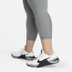 Nike Pro Mid-rise Crop Mesh-panel Leggings