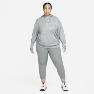 Nike Pro Mid-rise Crop Mesh-panel Leggings