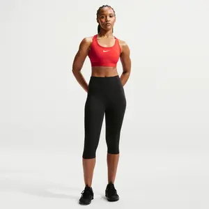 Nike Swoosh Medium-support Padded Sports Bra - Red