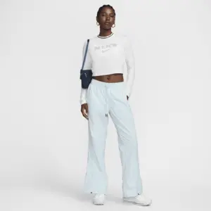 Nike Sportswear Chill Knit Slim Long-sleeve Cropped Graphic T-shirt - White