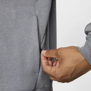 Nike Primary Fleece Dri-fit Uv Full-zip Performance Hoodie - Grey