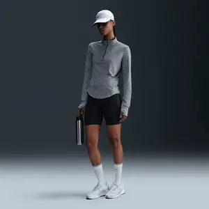 Nike Swift Dri-fit Uv 1/4-zip Running Top - Grey