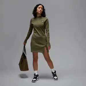 JORDAN 1/2-zip Long-sleeve Knit Dress