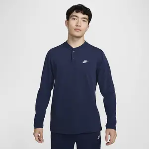 Nike Club Long-sleeve Henley - Blue