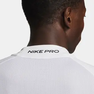 Nike Pro Dri-fit Warm Long-sleeve Fitness Mock - White