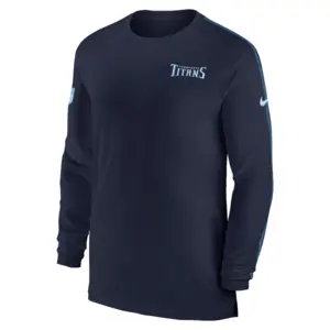 Nike Tennessee Titans Sideline Coach Dri-fit Nfl Long-sleeve Top - Blue