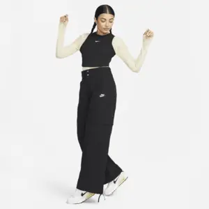 Nike Sportswear Chill Knit Tight Cropped Mini-rib Tank Top - Black