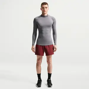 Nike Pro Dri-fit Mock-neck Long-sleeve Top - Grey