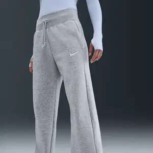 Nike Phoenix Fleece High-waisted Wide-leg Sweatpants - Grey
