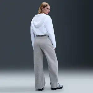Nike Phoenix Fleece High-waisted Wide-leg Sweatpants - Grey
