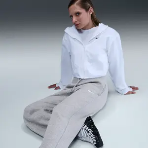 Nike Phoenix Fleece High-waisted Wide-leg Sweatpants - Grey