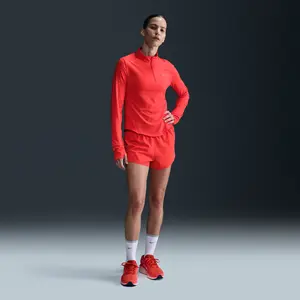Nike Swift Dri-fit Uv 1/4-zip Running Top - Red