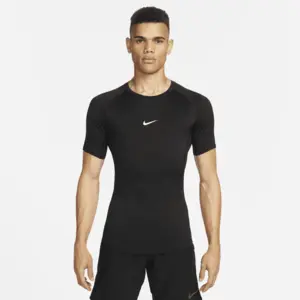 Nike Pro Dri-fit Tight Short-sleeve Fitness Top - Black