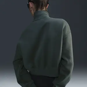 Nike Sportswear Phoenix Fleece 1/4-zip Cropped Sweatshirt - Green