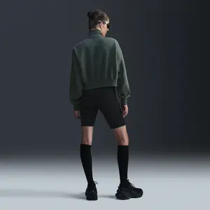 Nike Sportswear Phoenix Fleece 1/4-zip Cropped Sweatshirt - Green