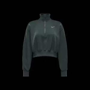 Nike Sportswear Phoenix Fleece 1/4-zip Cropped Sweatshirt - Green