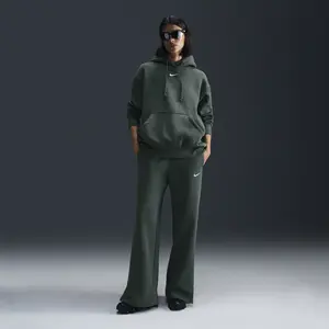 Nike Sportswear Phoenix Fleece High-waisted Wide-leg Sweatpants - Green
