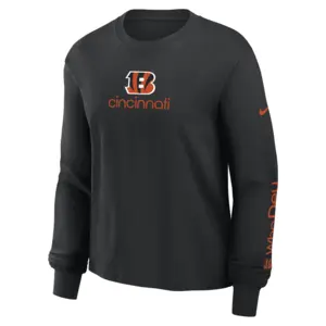 Nike Cincinnati Bengals Boxy Nfl Long-sleeve T-shirt - Black