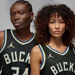 JORDAN Milwaukee Bucks Statement Edition Dri-fit Nba Swingman Jersey - Black
