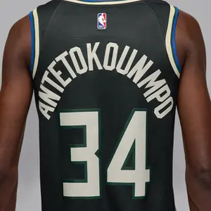 JORDAN Milwaukee Bucks Statement Edition Dri-fit Nba Swingman Jersey - Black
