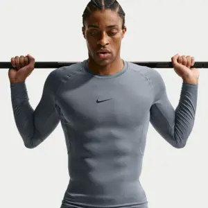 Nike Pro Dri-fit Tight Long-sleeve Fitness Top - Grey