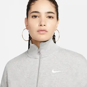 Nike Sportswear Phoenix Fleece 1/4-zip Cropped Sweatshirt - Grey