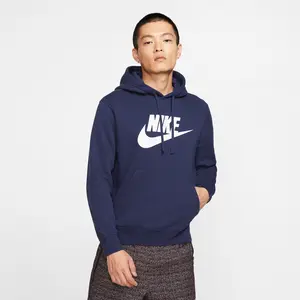 Nike Sportswear Club Fleece Graphic Pullover Hoodie - Blue