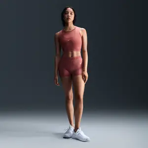Nike Pro Mid-rise 3" Mesh-paneled Shorts