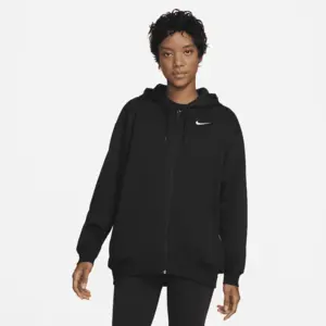 Nike Sportswear Oversized Jersey Full-zip Hoodie - Black