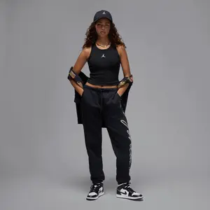 JORDAN Essentials Ribbed Cropped Tank Top - Black